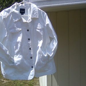 Basic Editions | Jackets & Coats | Basic Edition Womans White Jean ...